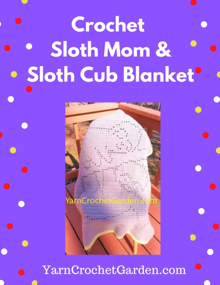 Crochet Pattern Sloth Blanket Filet Crochet Pattern Sizes For Baby Kids ...