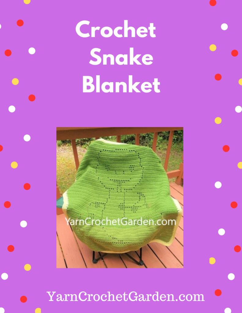 Snake Crochet Pattern: Filet Blanket for Kids & Adults - Yarn Crochet ...