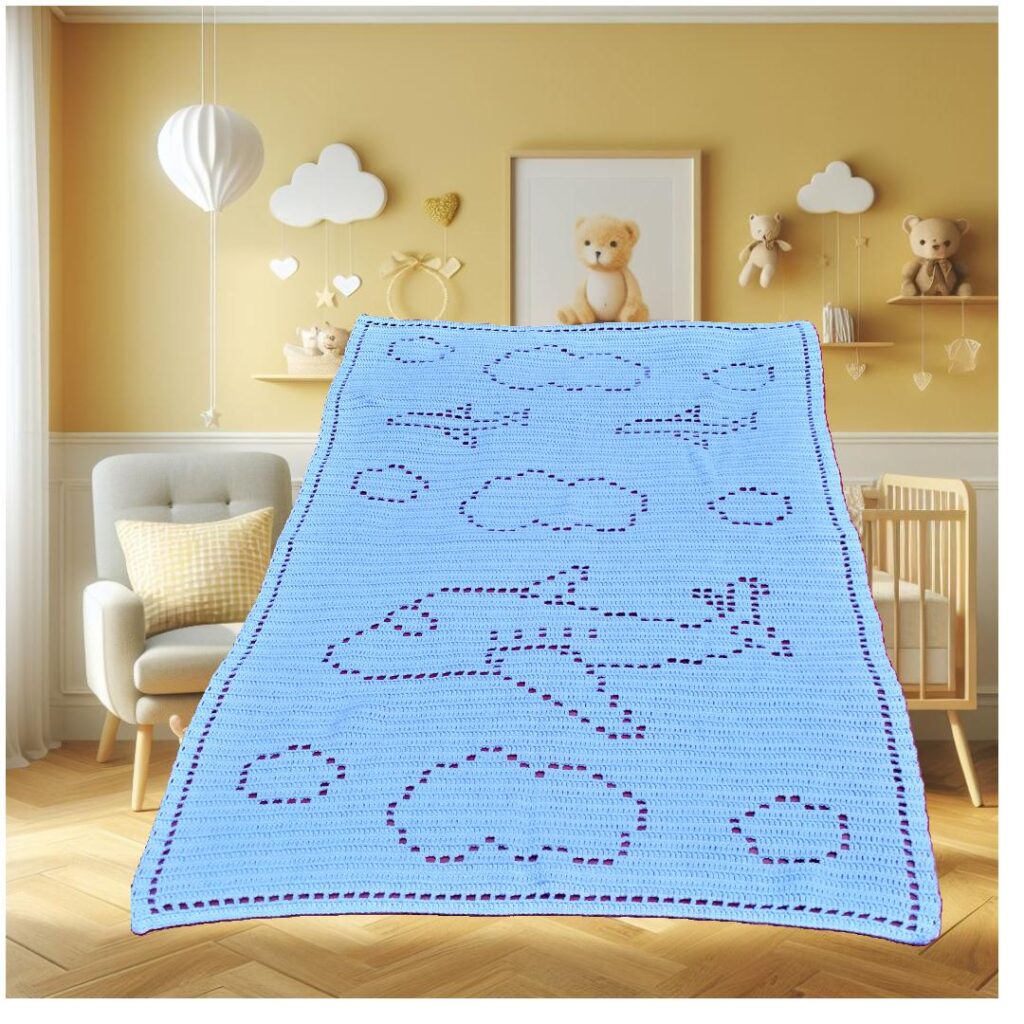 Adorable Crochet Airplane Blanket Patterns for Beginners - Yarn Crochet ...